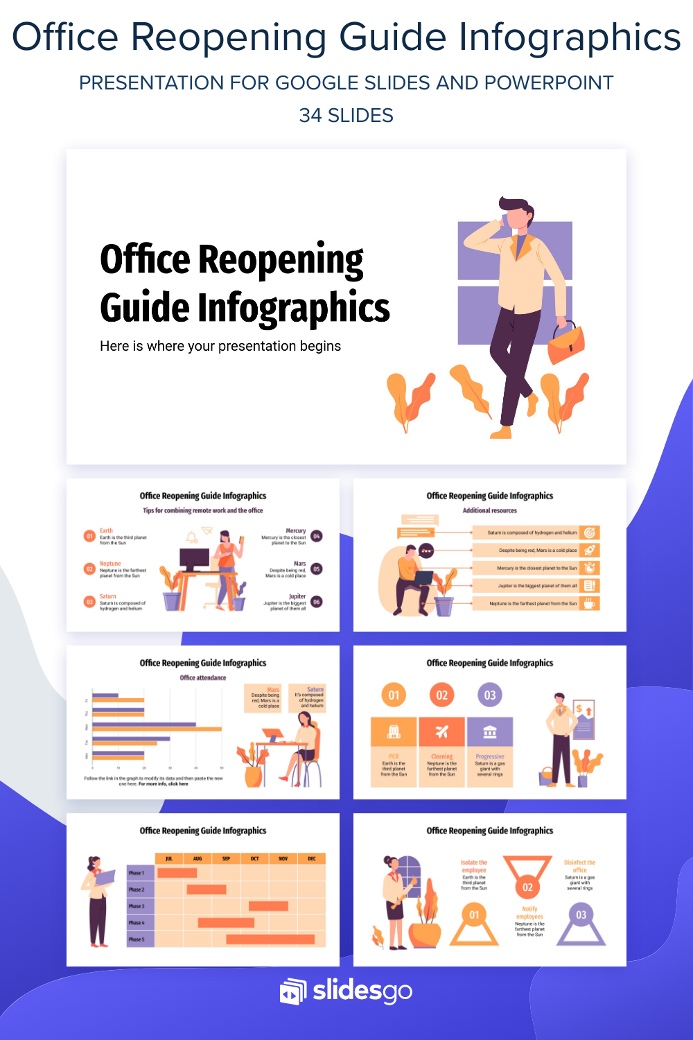 Office Reopening Guide Infographics | Google Slides & PPT