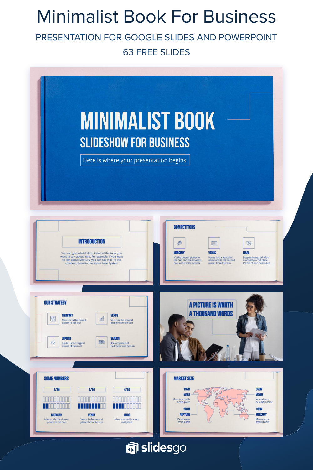 Minimalist Book Slideshow for Business | Google Slides & PPT