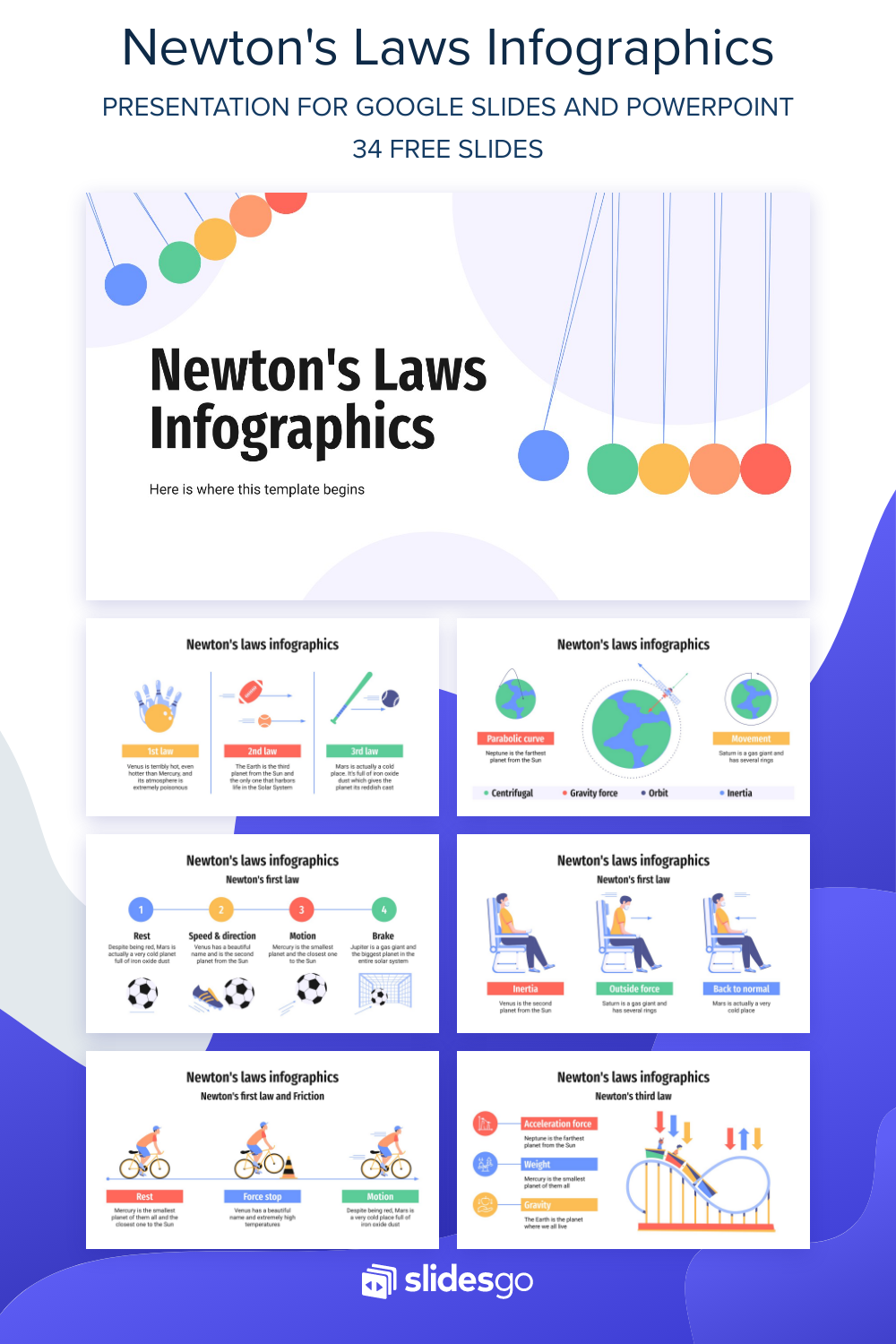 Newton's Laws Infographics | Google Slides & PowerPoint
