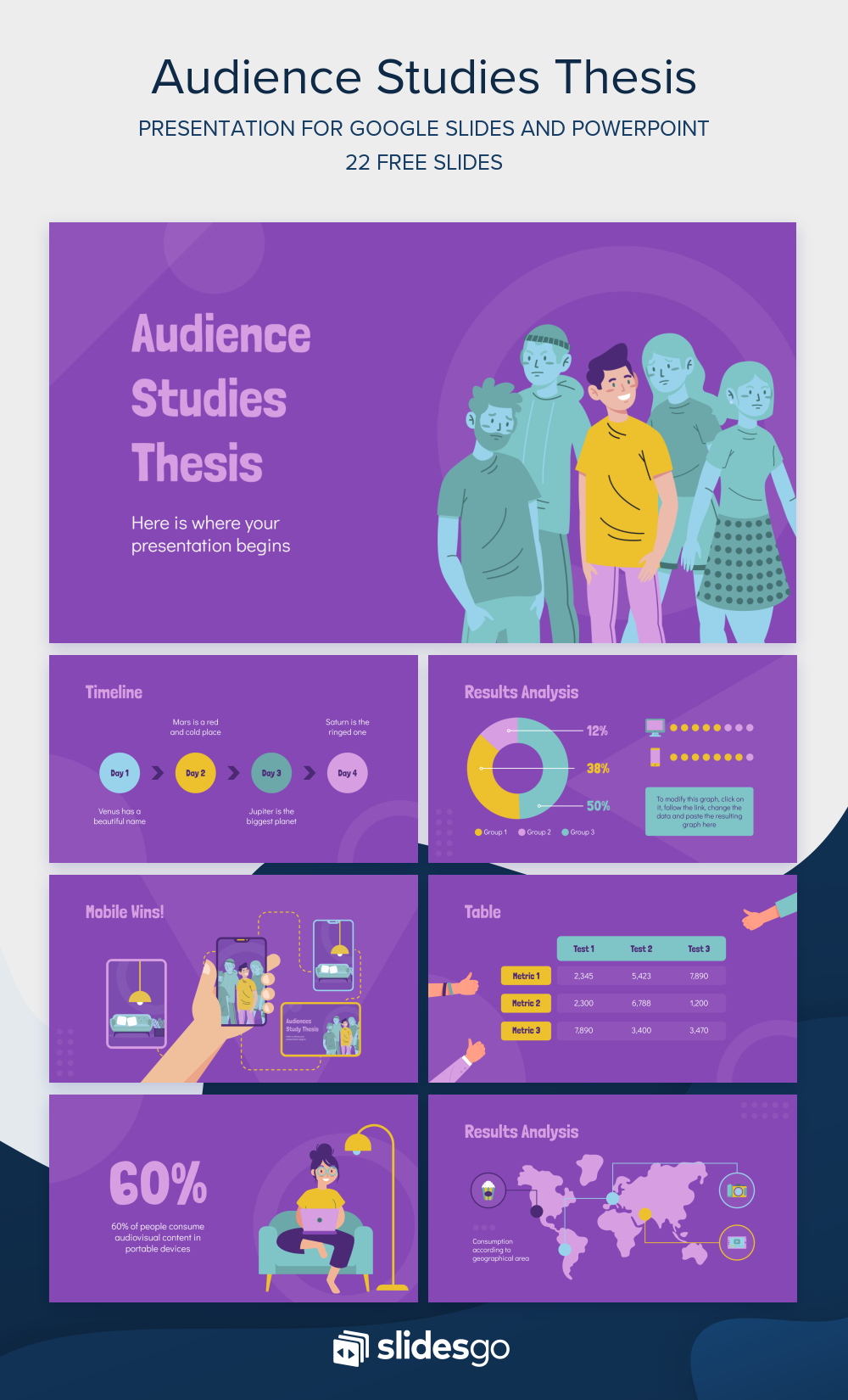 Audience Studies thesis Google Slides and PowerPoint template