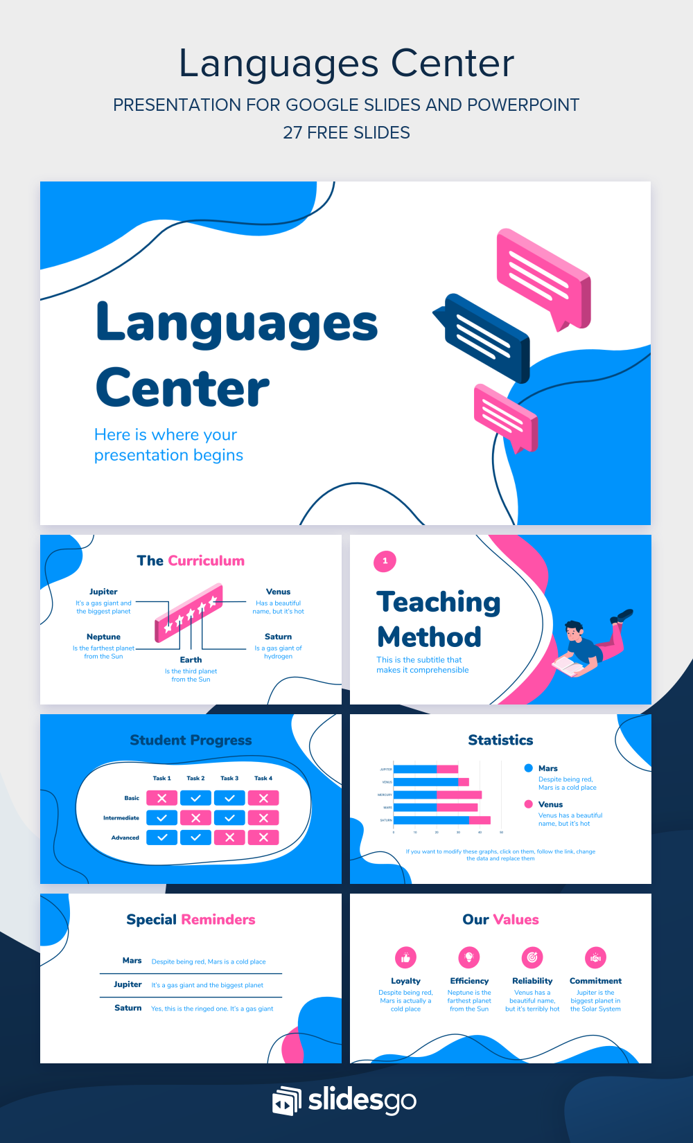 Page 2 | Languages Center Slides theme and PowerPoint template