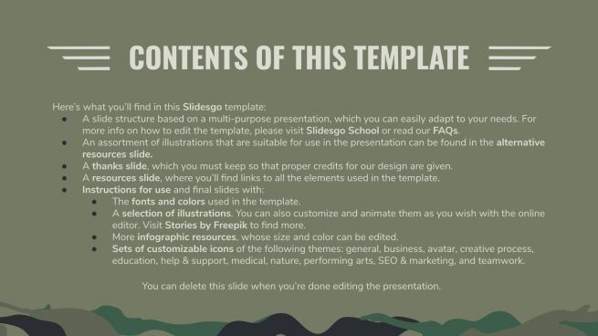 Military Background Slides theme and PowerPoint template