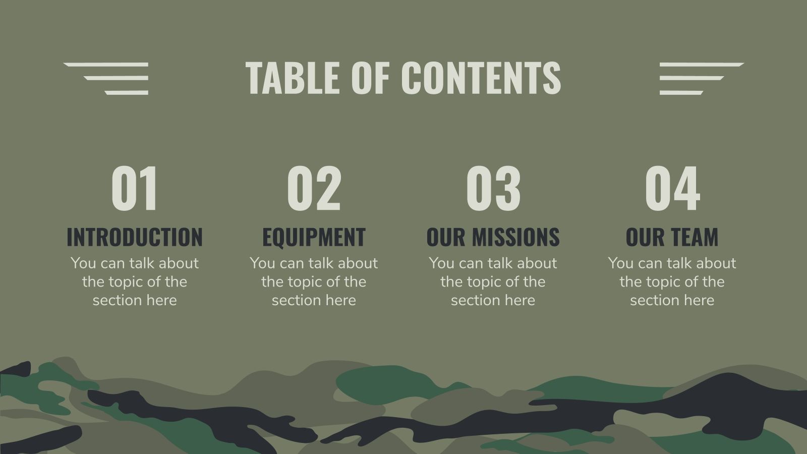 Military Background Slides theme and PowerPoint template