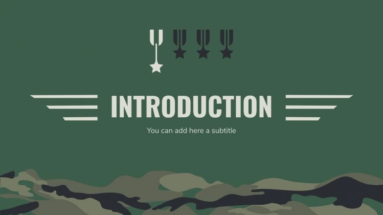 Military Background Slides theme and PowerPoint template