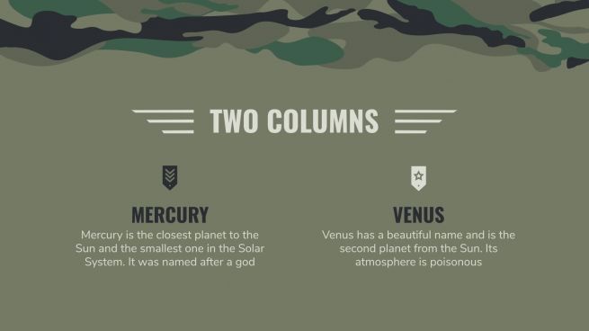 Military Background Slides theme and PowerPoint template