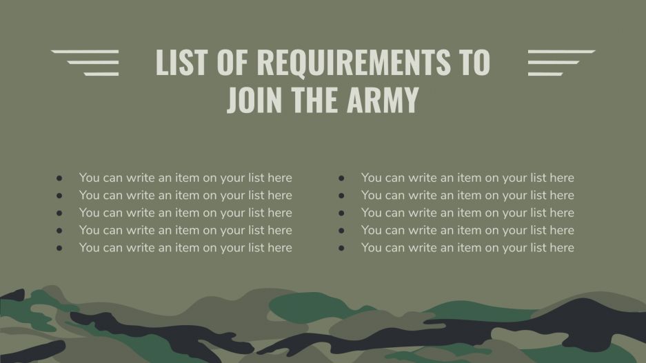 Military Background Slides theme and PowerPoint template