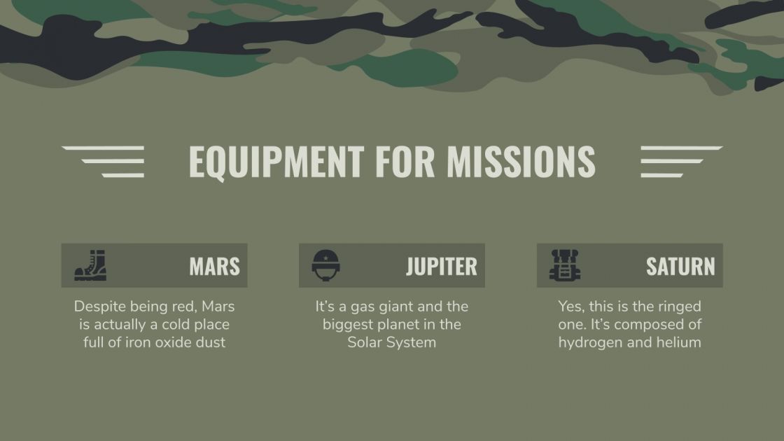 Military Background Slides theme and PowerPoint template
