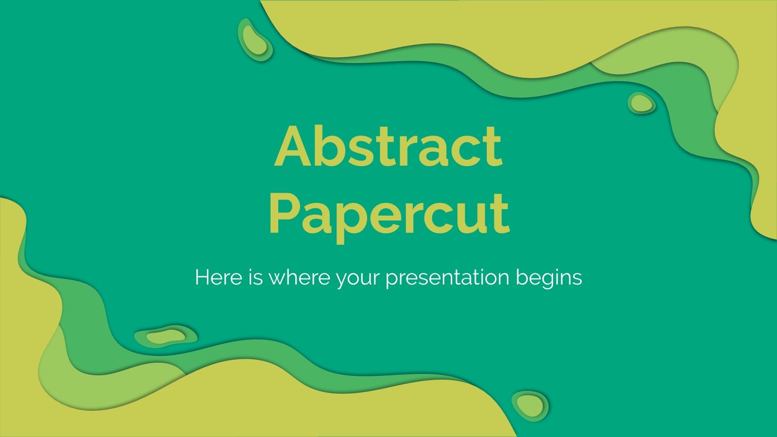 Abstract Papercut Slides theme and PowerPoint template