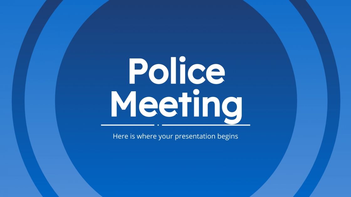 Police Meeting Google Slides theme and PowerPoint template