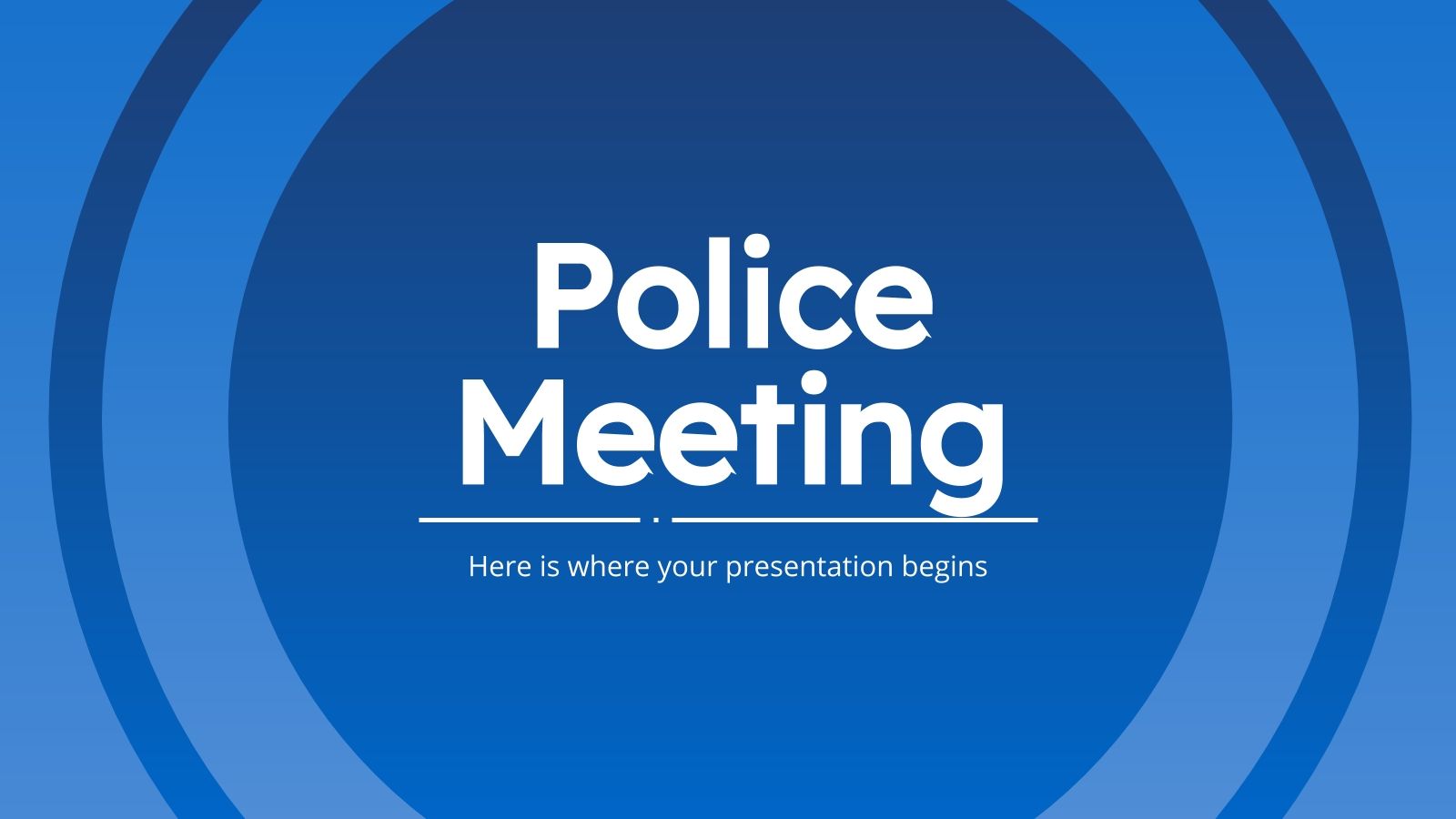 Police Meeting Google Slides theme and PowerPoint template