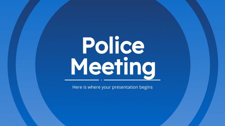 Police Meeting Google Slides theme and PowerPoint template