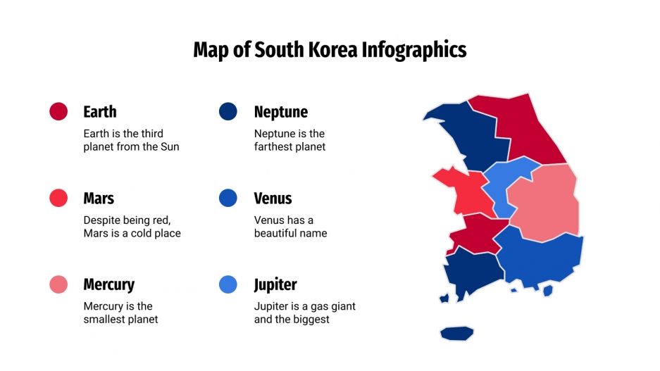 Map of South Korea Infographics for Google Slides & PPT