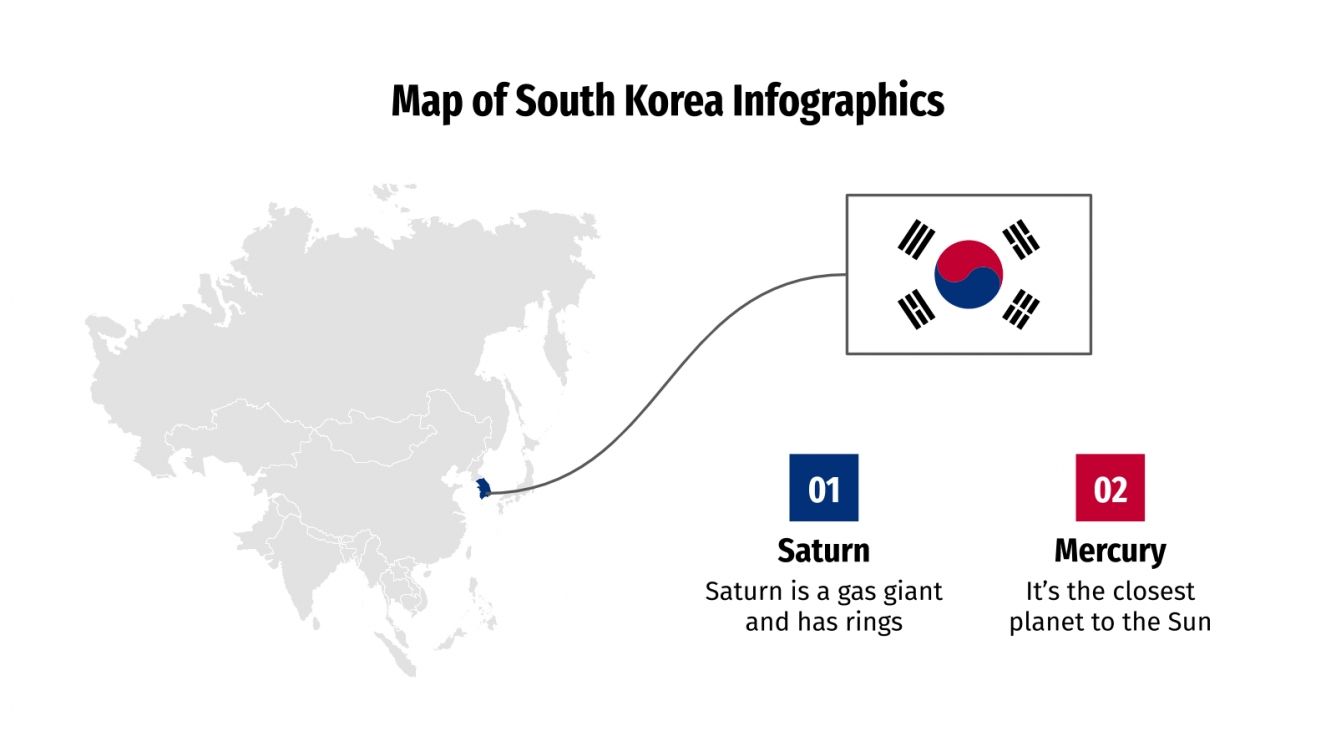 Map of South Korea Infographics for Google Slides & PPT