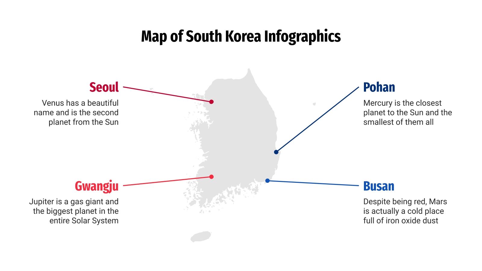 Map of South Korea Infographics for Google Slides & PPT