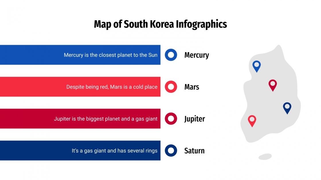 Map of South Korea Infographics for Google Slides & PPT
