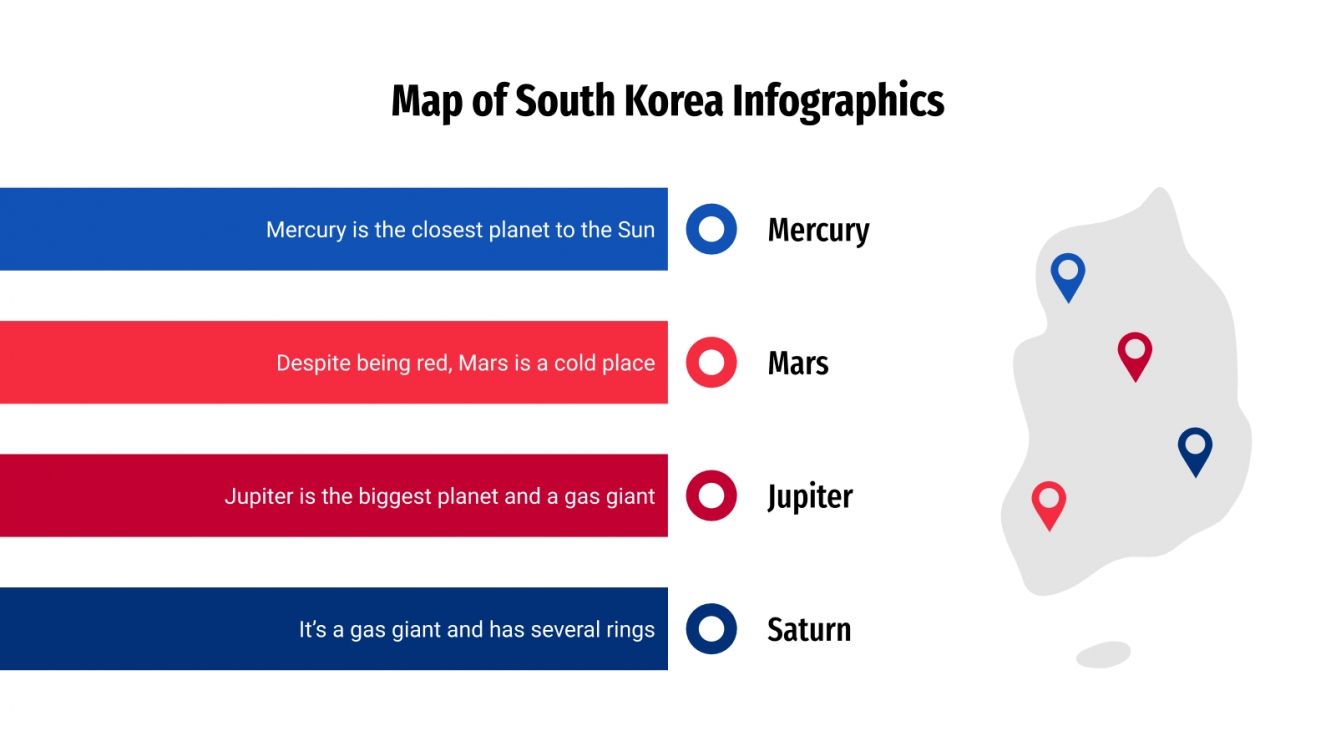 Map of South Korea Infographics for Google Slides & PPT