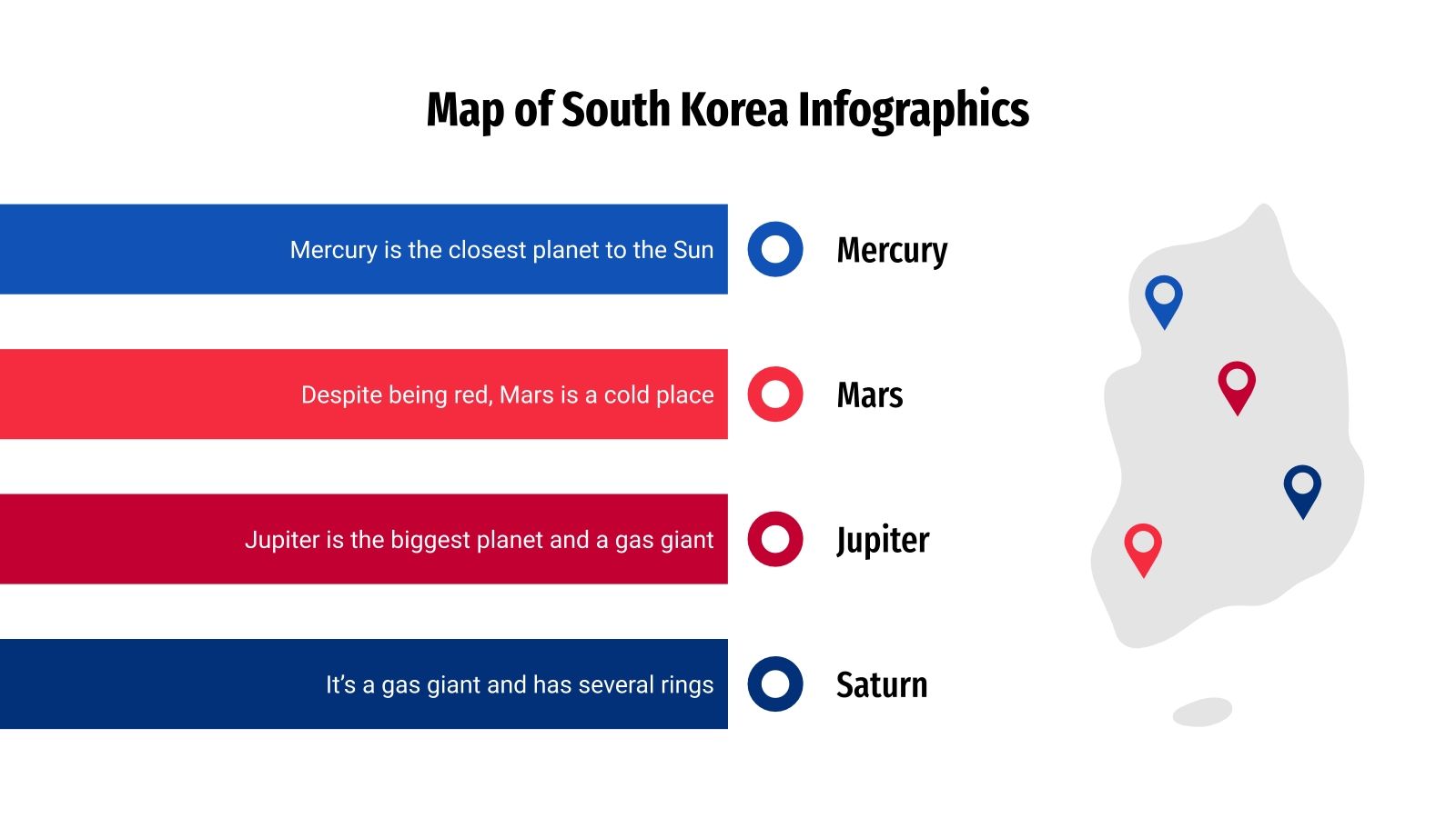 Map of South Korea Infographics for Google Slides & PPT