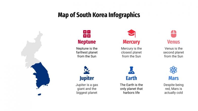Map of South Korea Infographics for Google Slides & PPT
