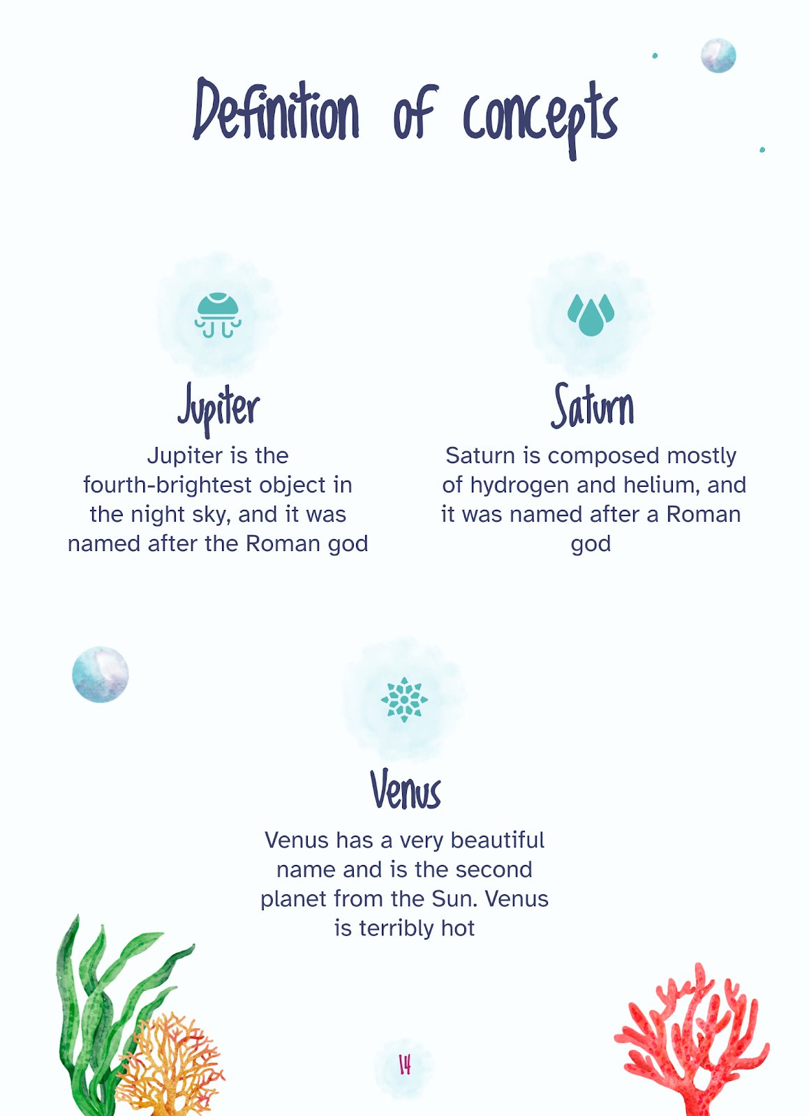 Watercolor Sea Breeze Style Student Book | Google Slides & PPT