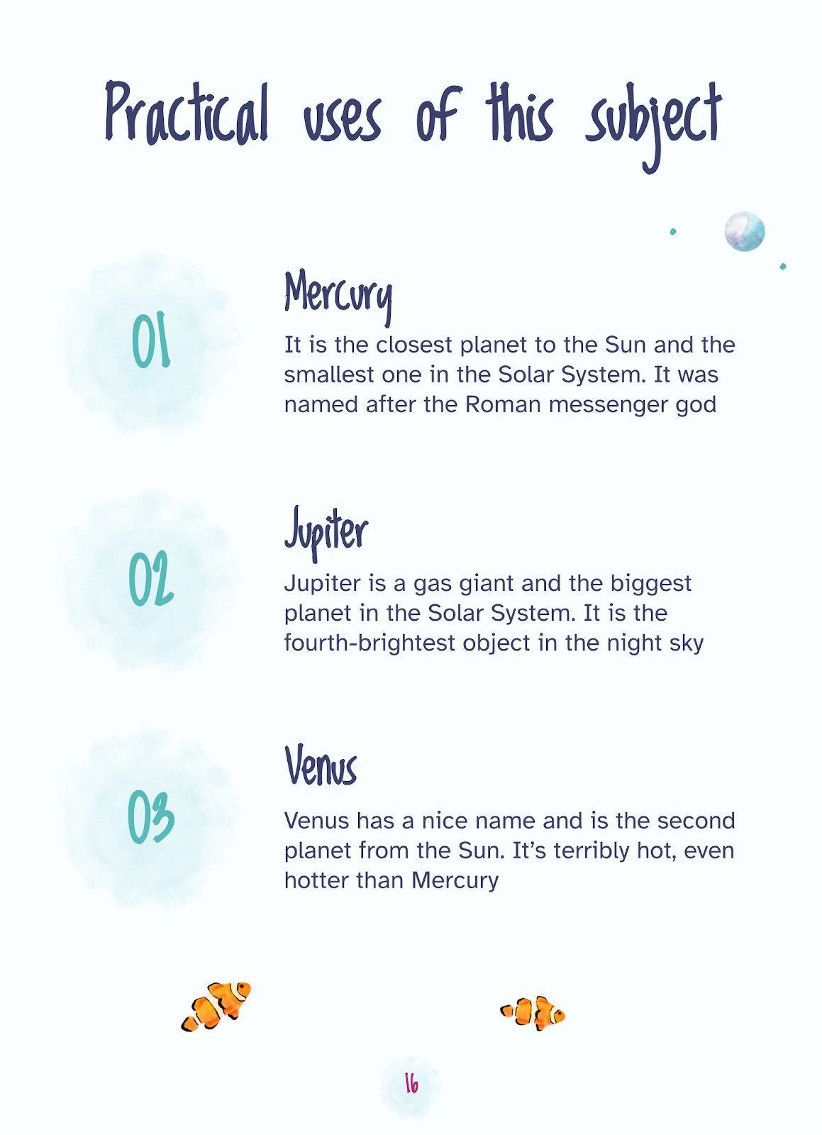 Watercolor Sea Breeze Style Student Book | Google Slides & PPT