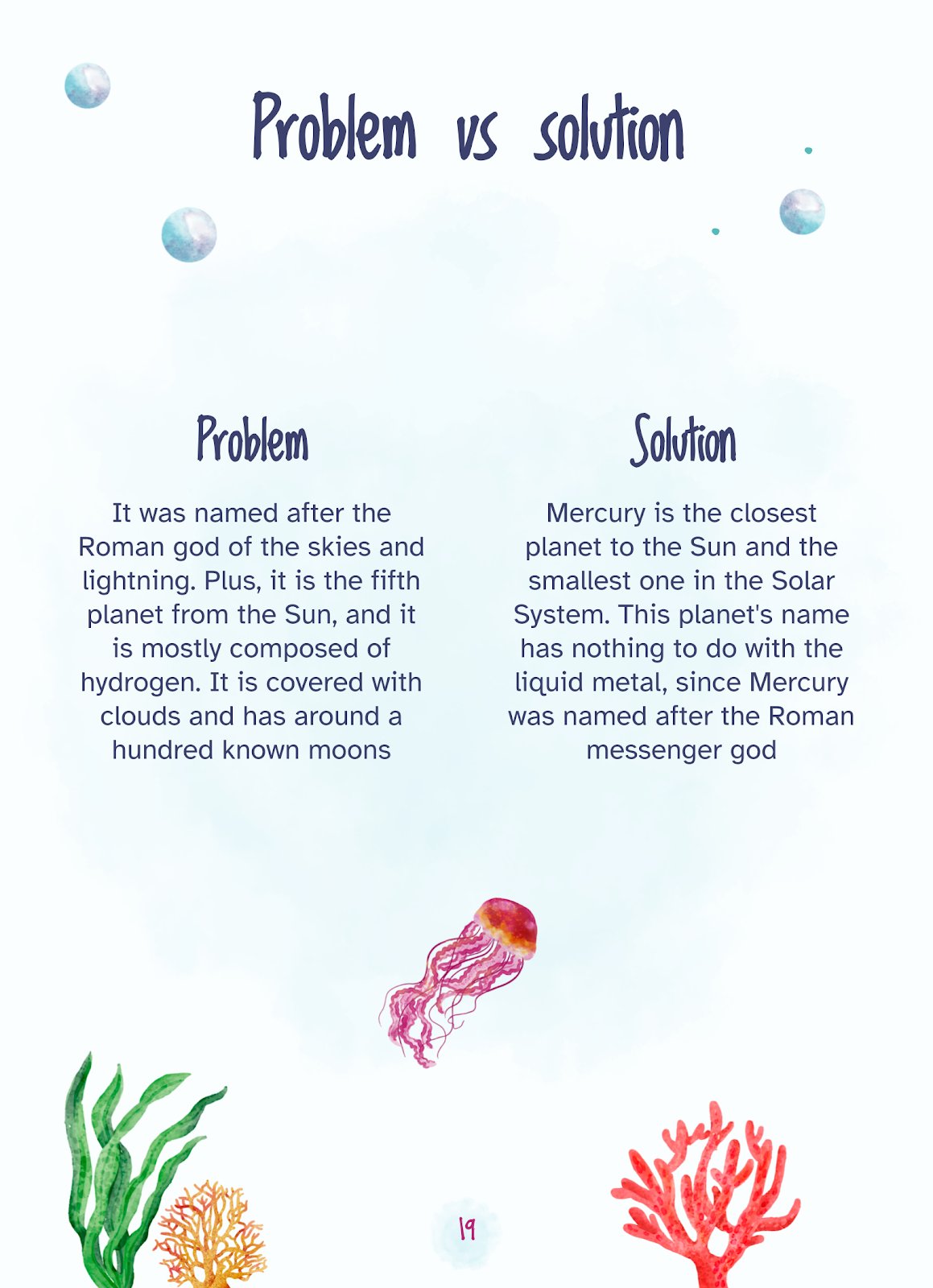 Watercolor Sea Breeze Style Student Book | Google Slides & PPT