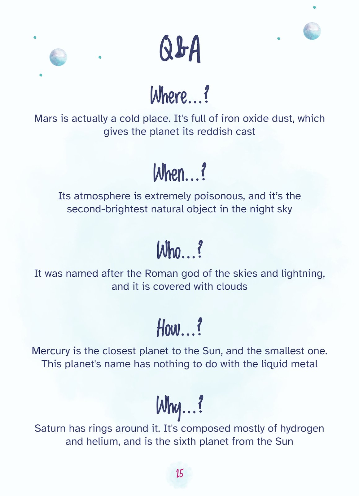 Watercolor Sea Breeze Style Student Book | Google Slides & PPT