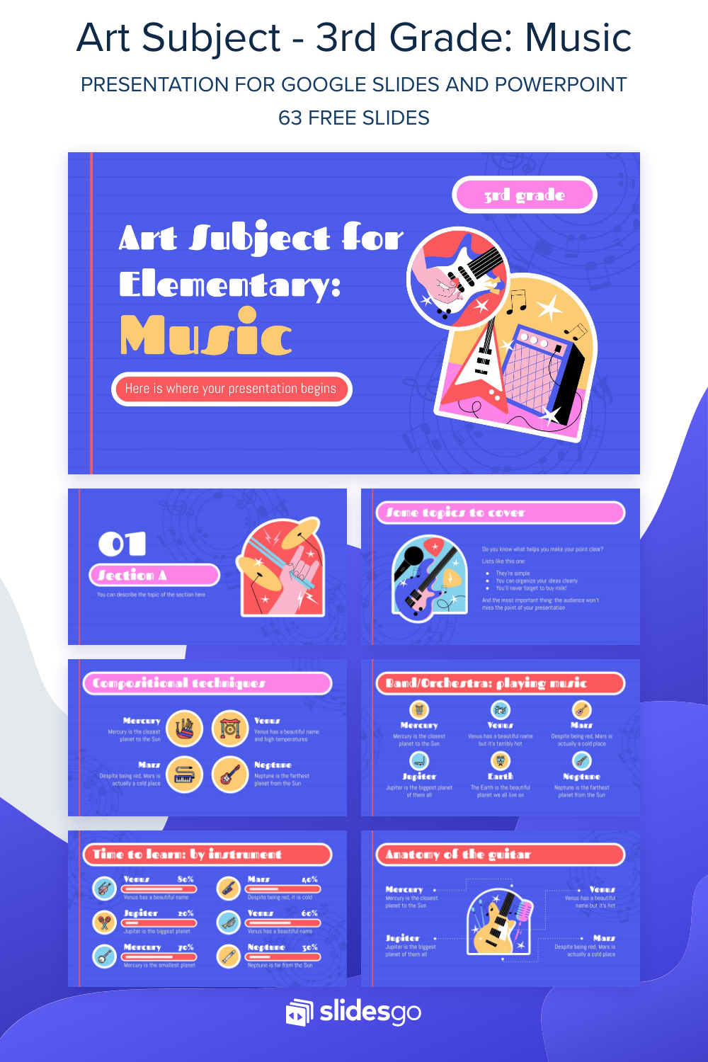 Art for Elementary - 3rd Grade: Music | Google Slides & PPT