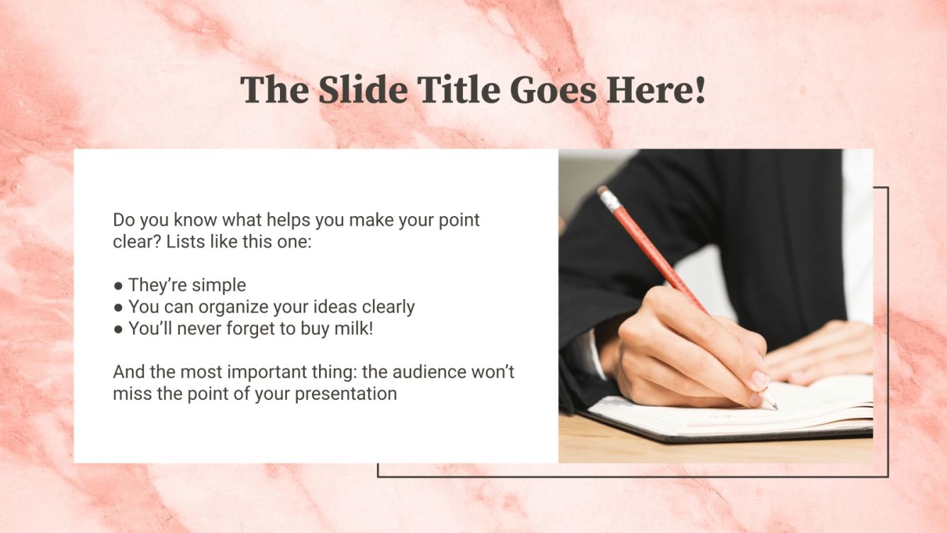 Marble Business Plan Google Slides and PowerPoint template