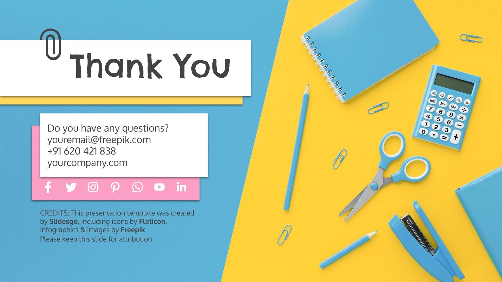 Papeterie | Modèle Google Slides et Powerpoint