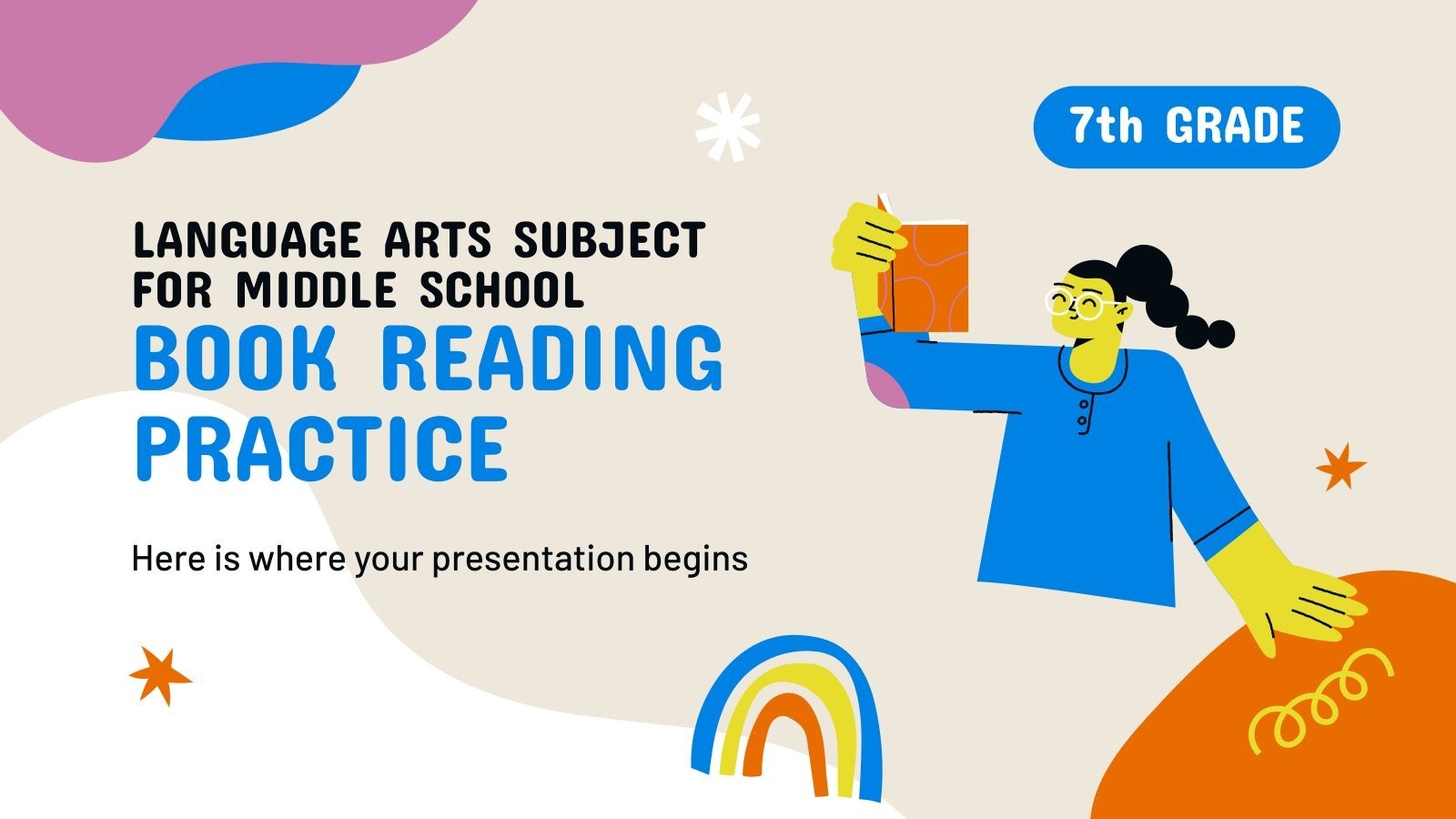 Language Arts: Book Reading Practice | Google Slides & PPT