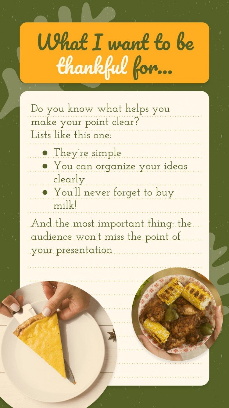 Thanksgiving Celebration IG Stories: Marketing | Google Slides