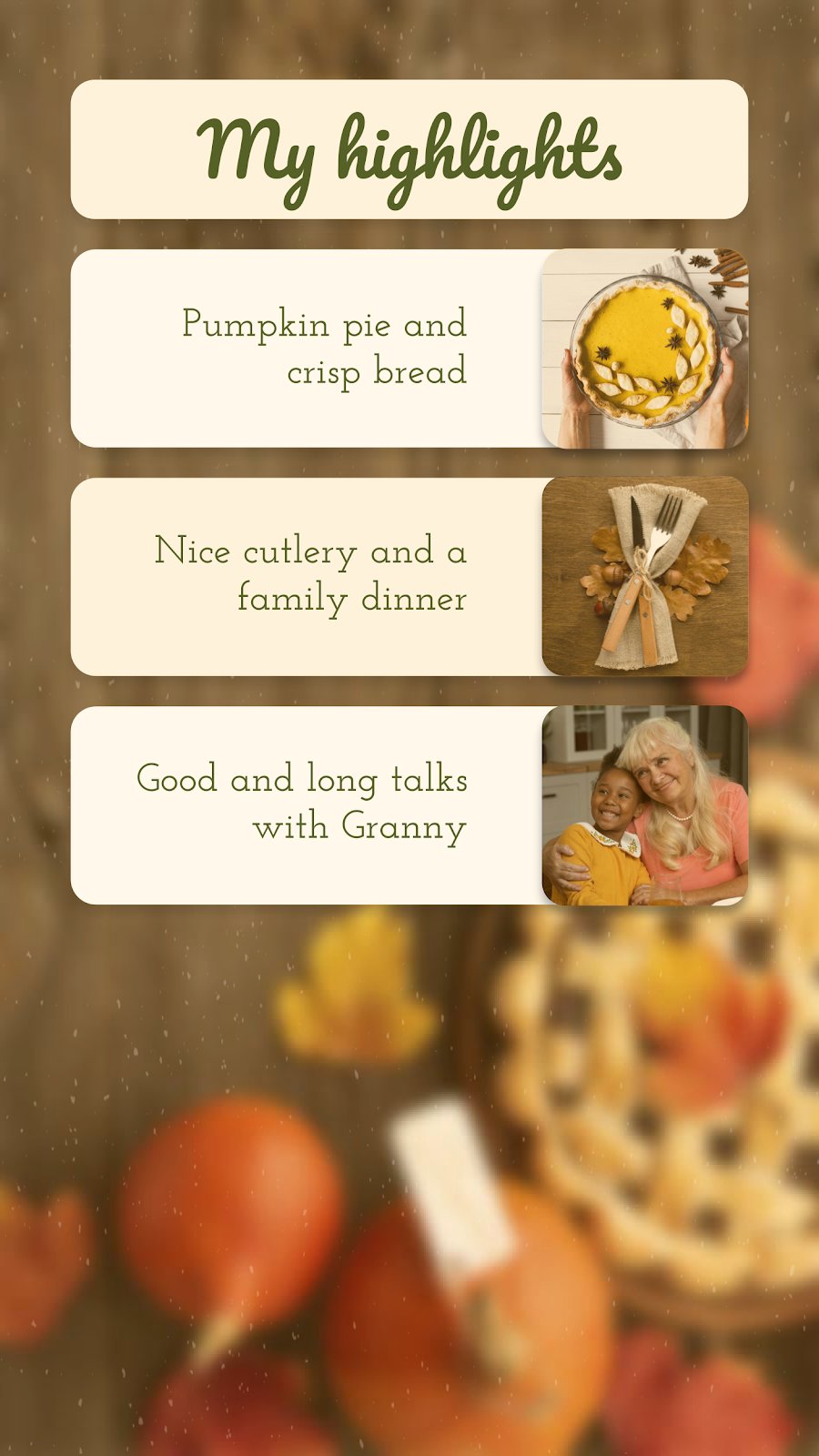 Thanksgiving Celebration IG Stories: Marketing | Google Slides