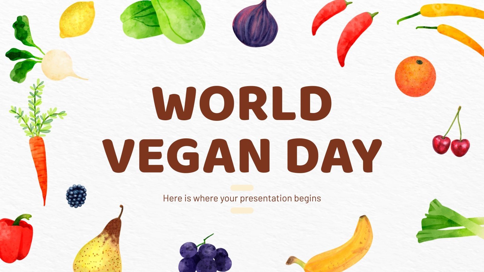 Free Google Slides & PPT templates about veganism