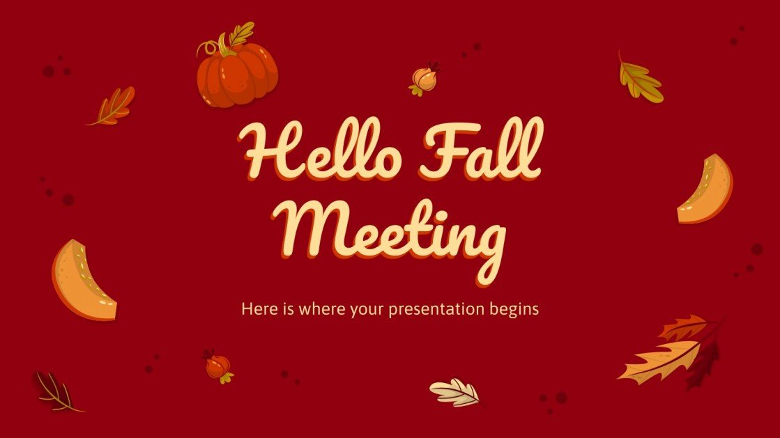 Hello Fall Meeting | Google Slides & PowerPoint Template
