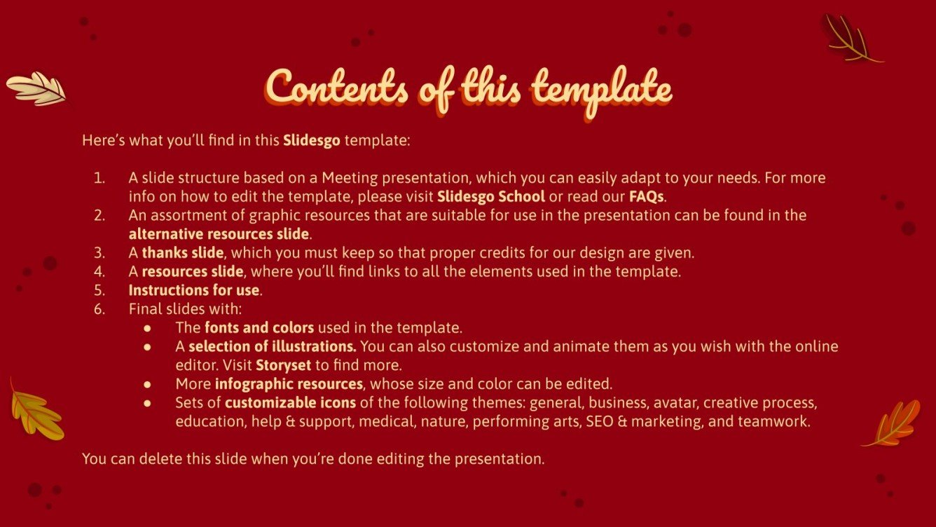 Hello Fall Meeting | Google Slides & PowerPoint Template