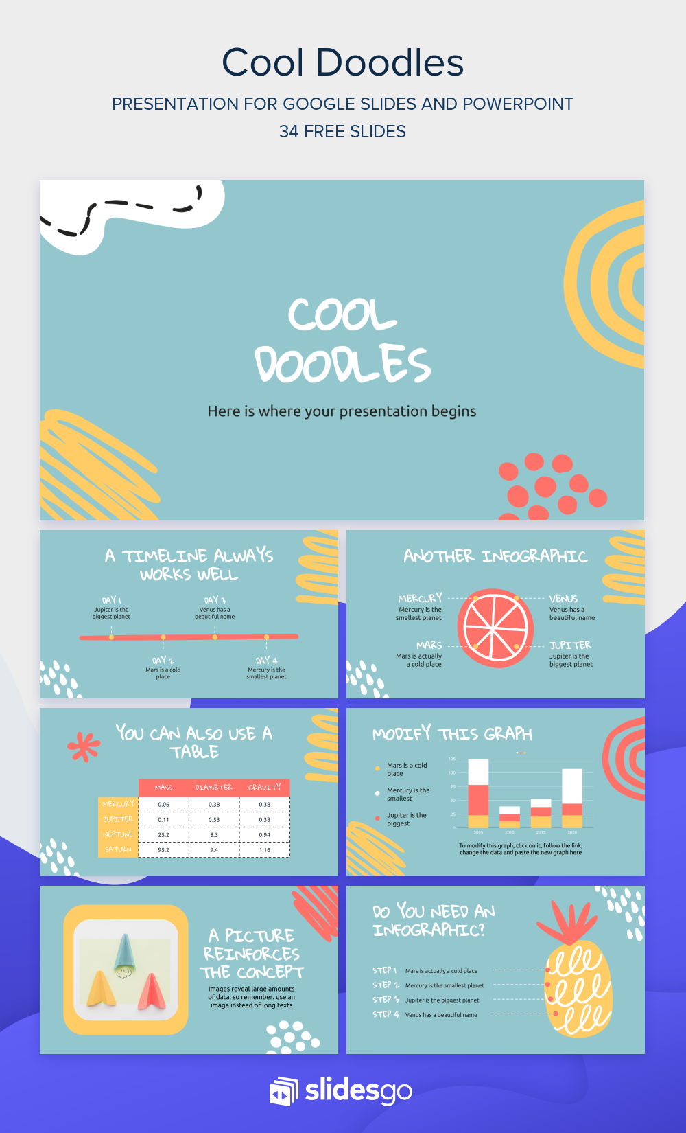 Cool Doodles Google Slides and PowerPoint template