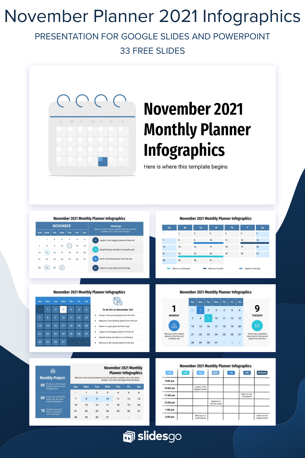November Monthly Planner 2021 | Google Slides & PPT