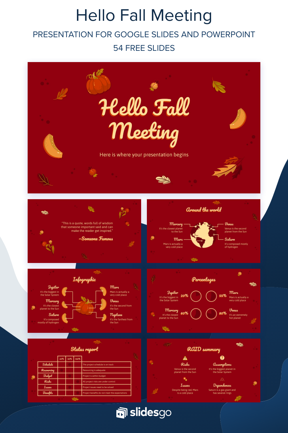 Hello Fall Meeting | Google Slides & PowerPoint Template