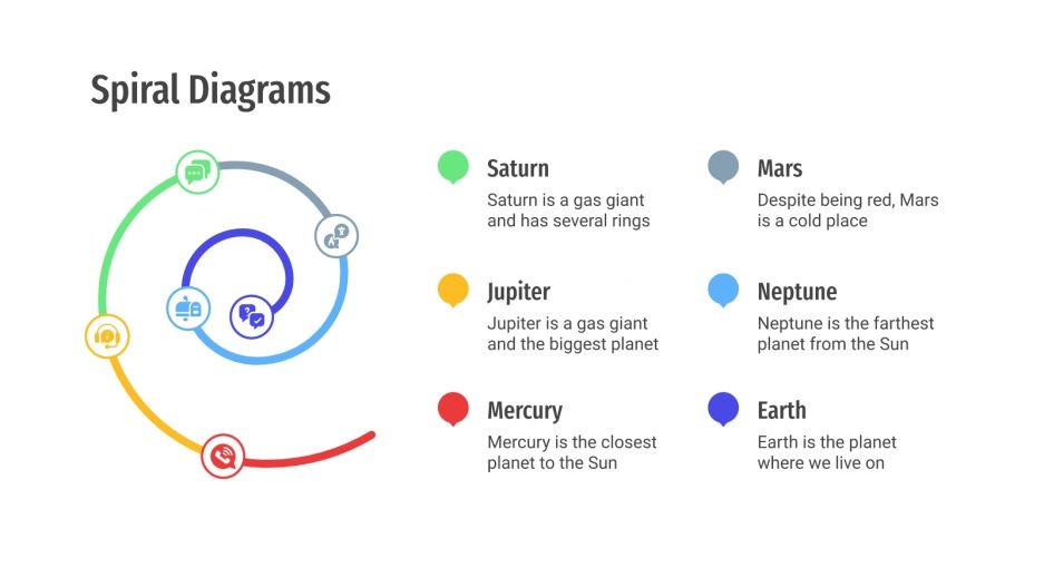 Free Spiral diagrams for Google Slides and PowerPoint