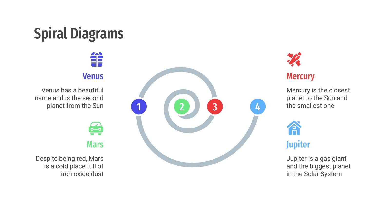 Free Spiral diagrams for Google Slides and PowerPoint