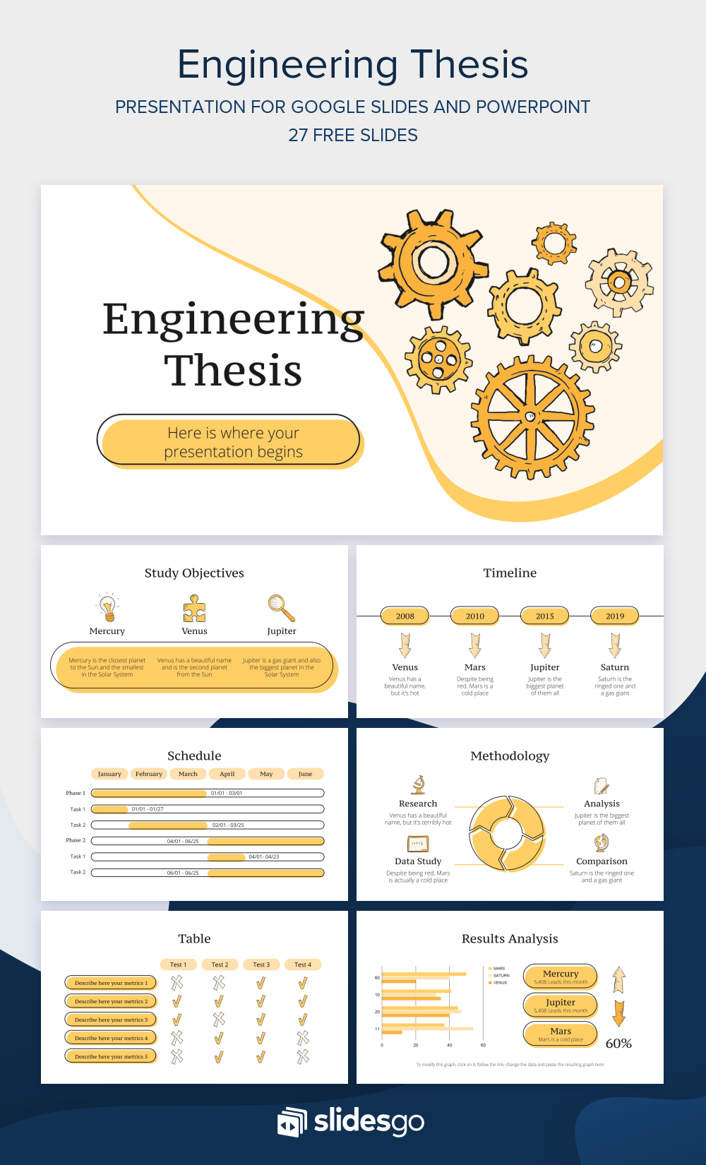 Engineering Thesis Google Slides and PowerPoint template