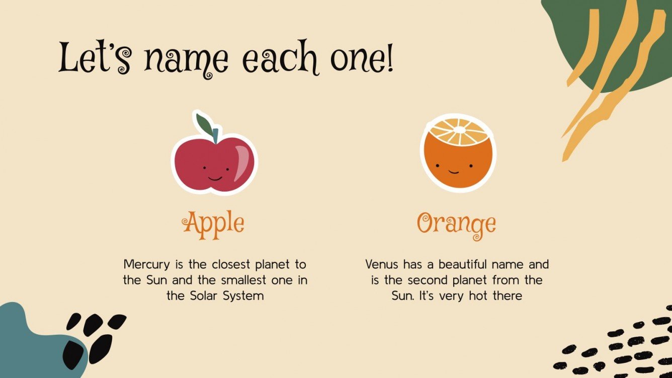 Fruits and Vegetables Vocabulary for Pre-K | Google Slides