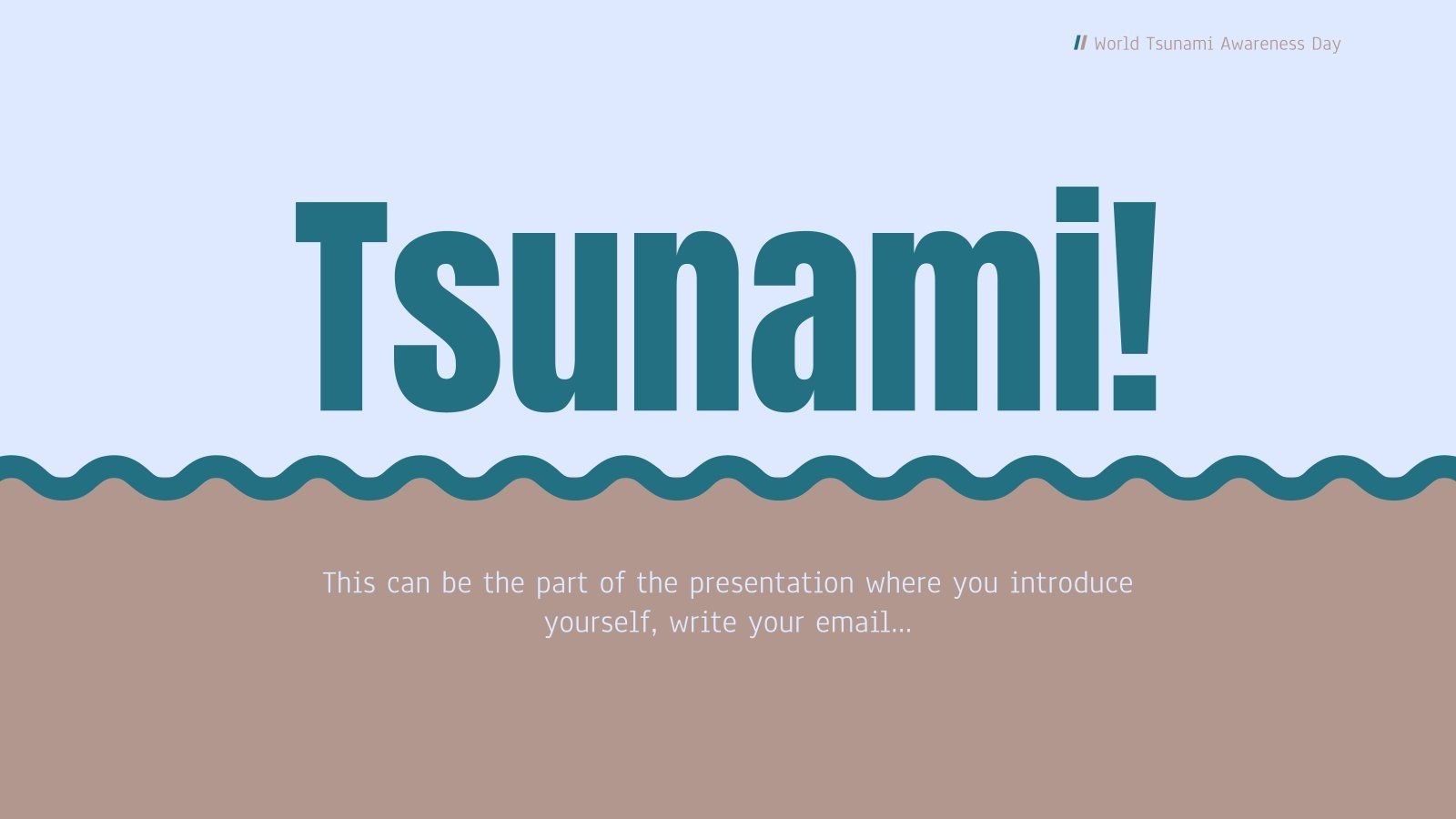 World Tsunami Awareness Day | Google Slides & PowerPoint