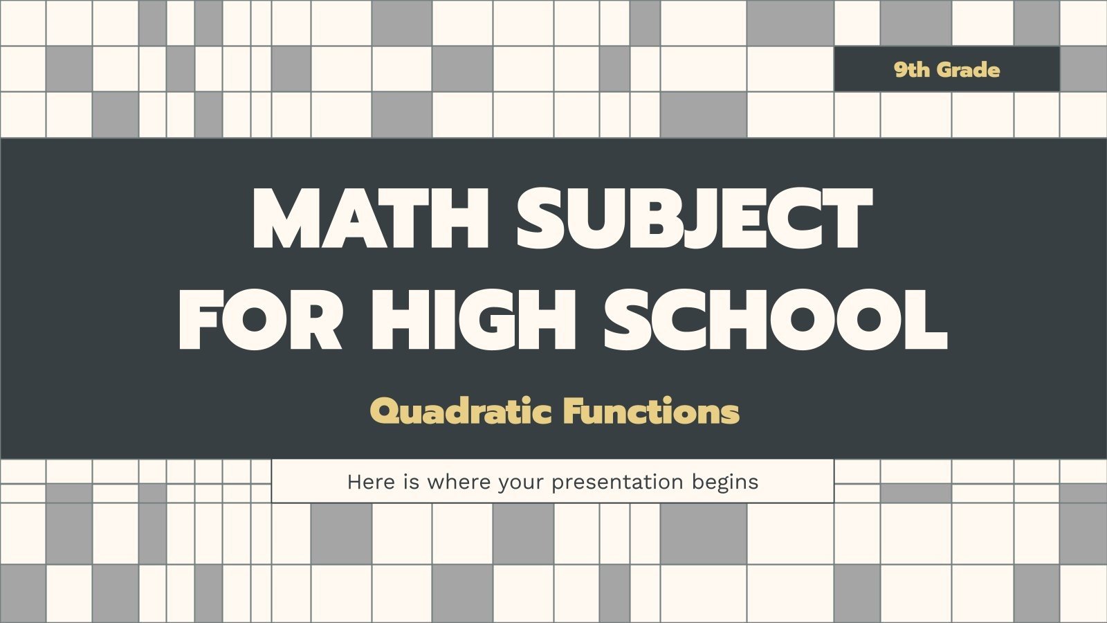 Math: Quadratic Functions | Google Slides & PowerPoint