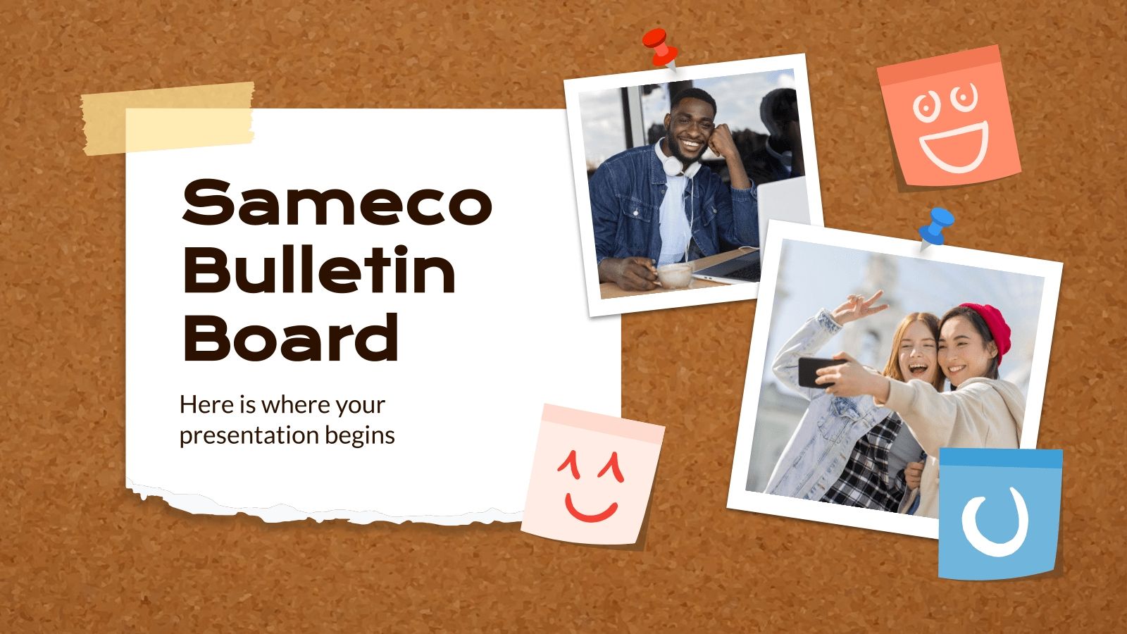 Sameco Bulletin Board Google Slides & PowerPoint template