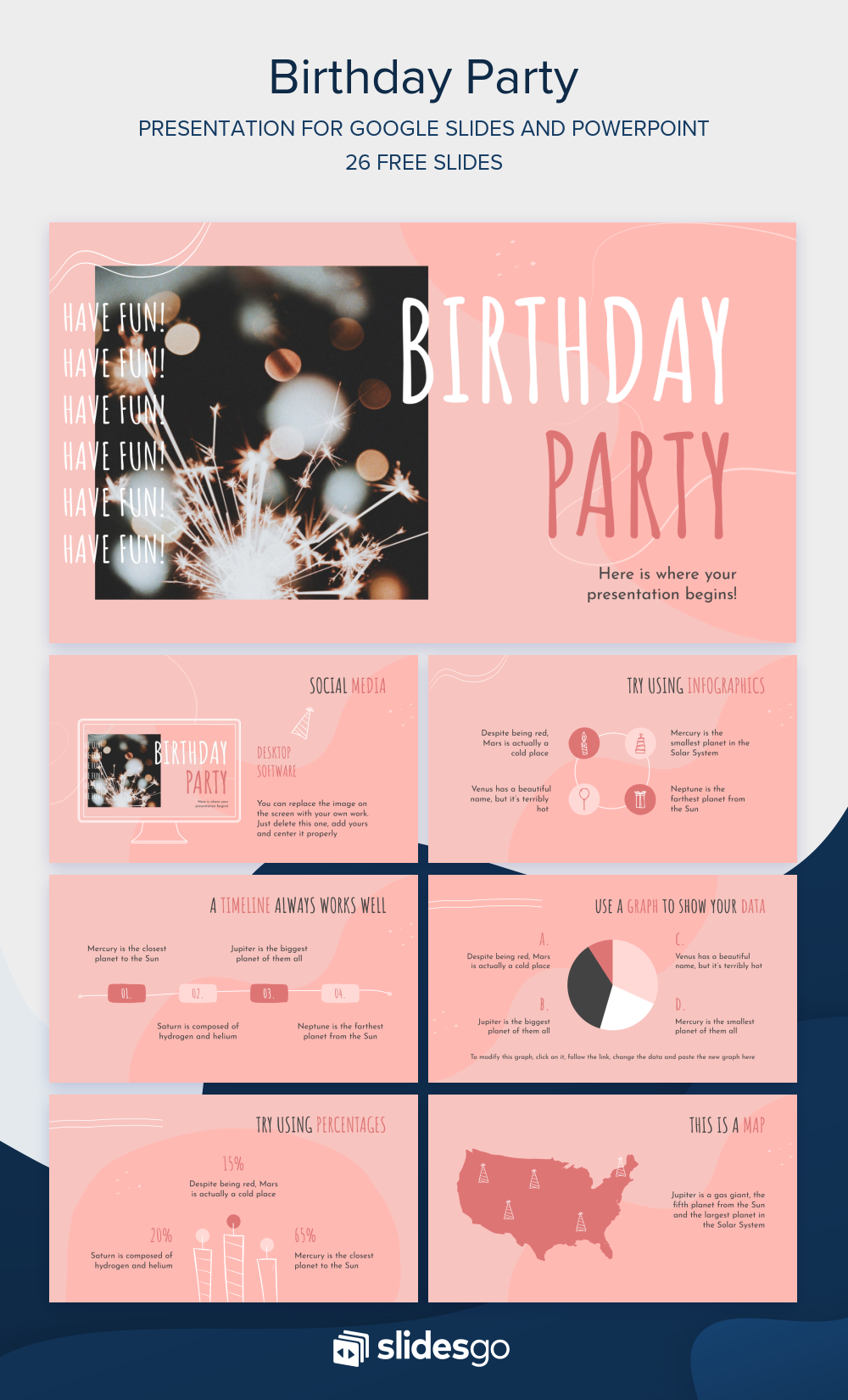 Birthday Party Google Slides Theme and PowerPoint Template