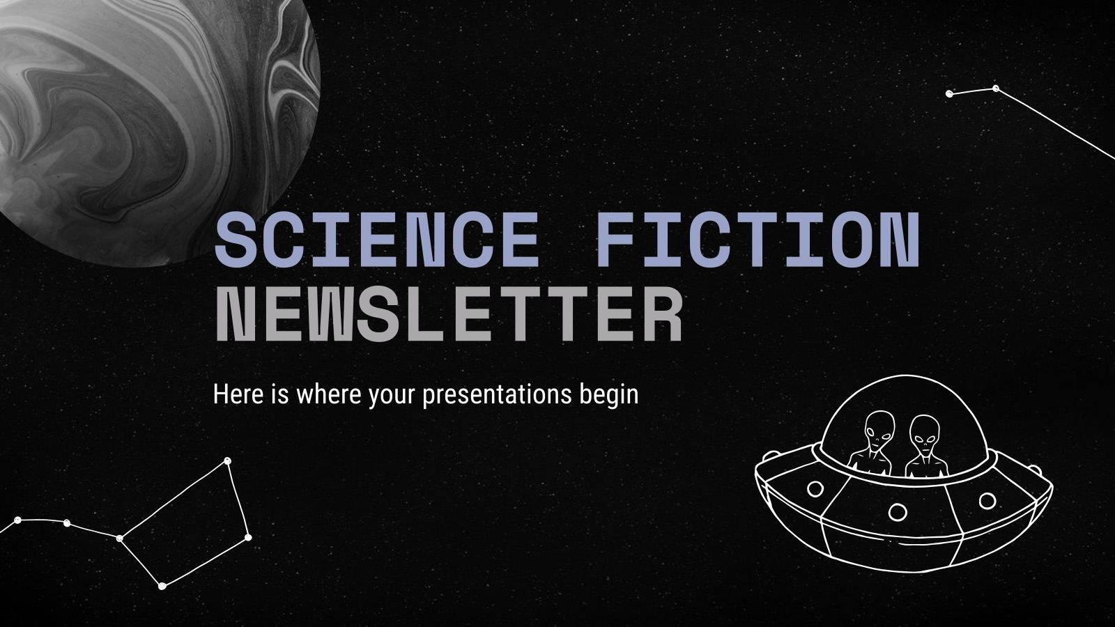 Science Fiction Newsletter Google Slides & PPT template