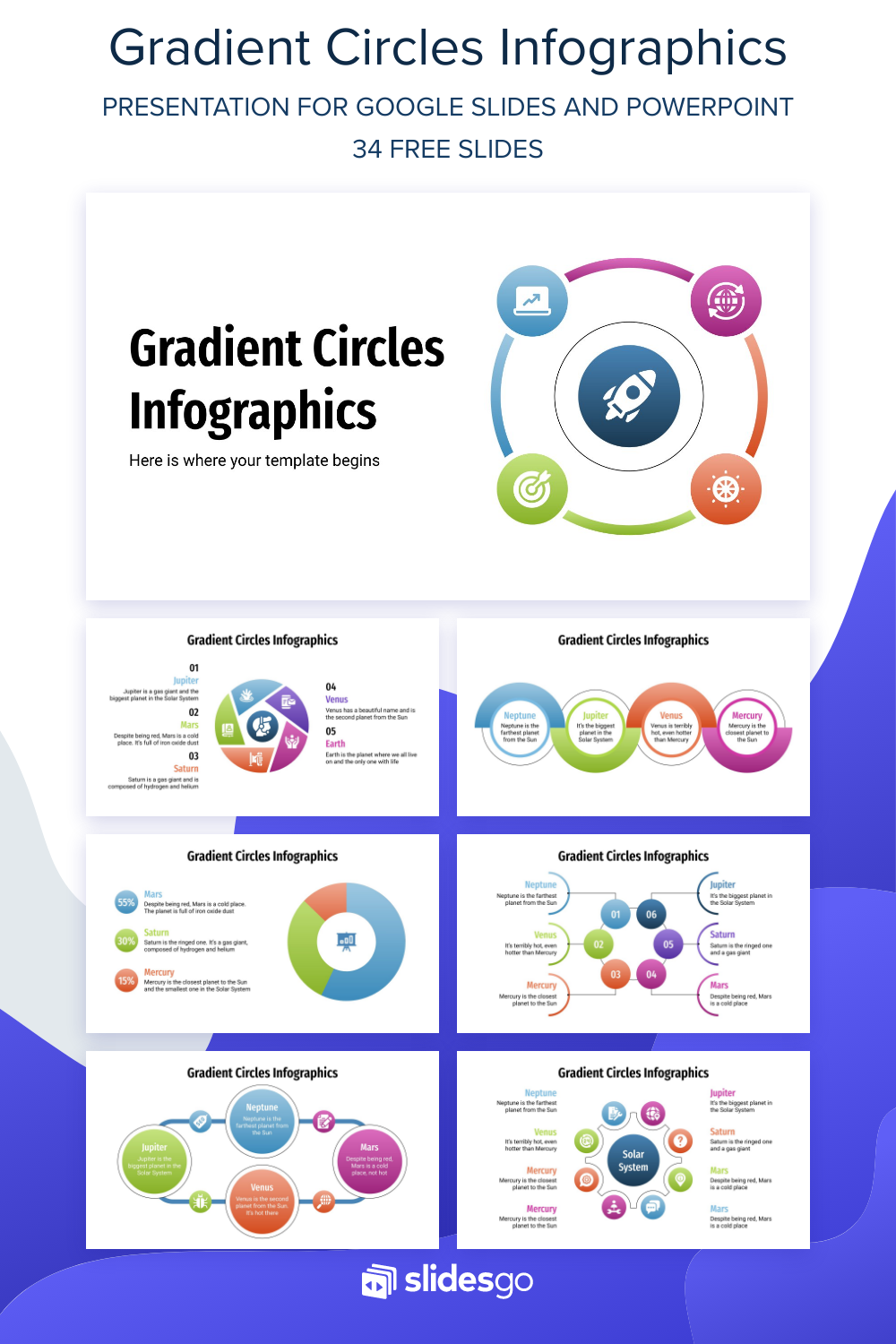 Gradient Circles Infographics | Google Slides & PowerPoint