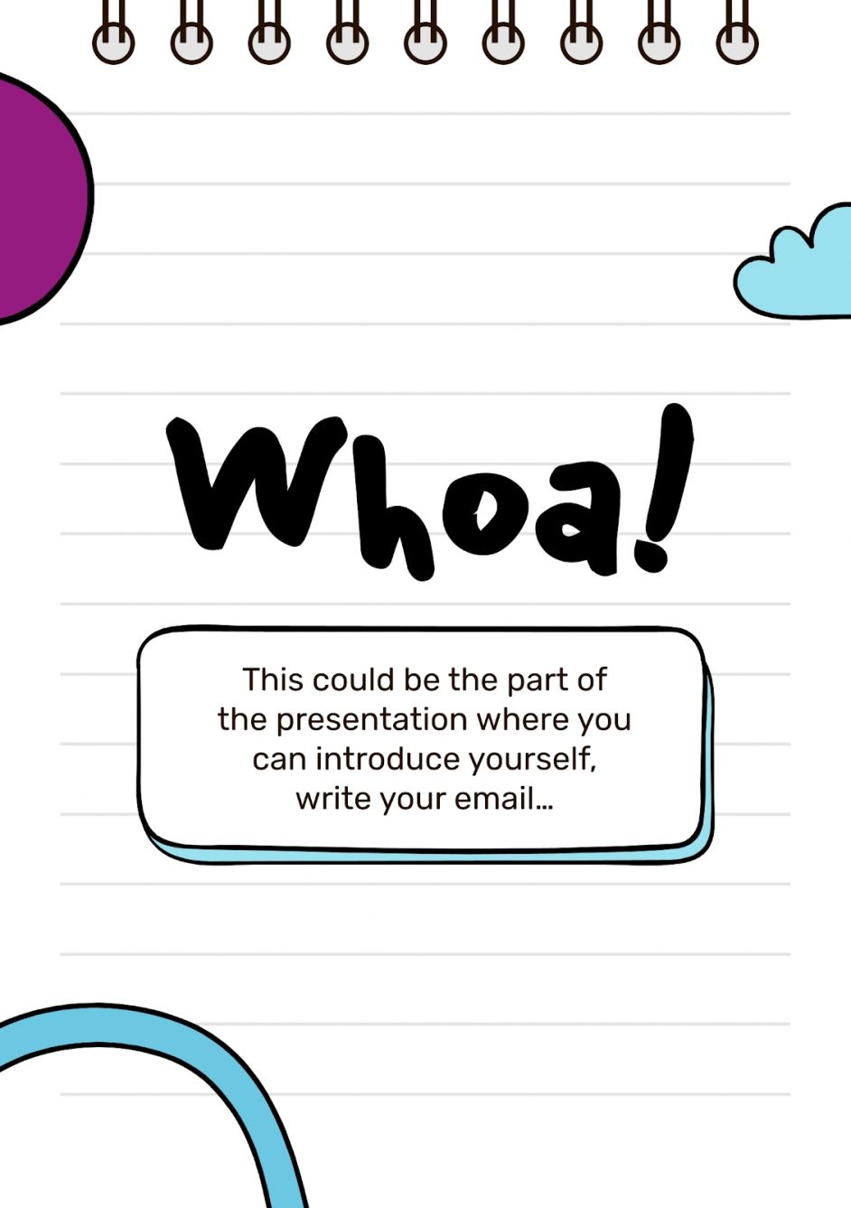 Middle School Notebook Google Slides & PowerPoint template