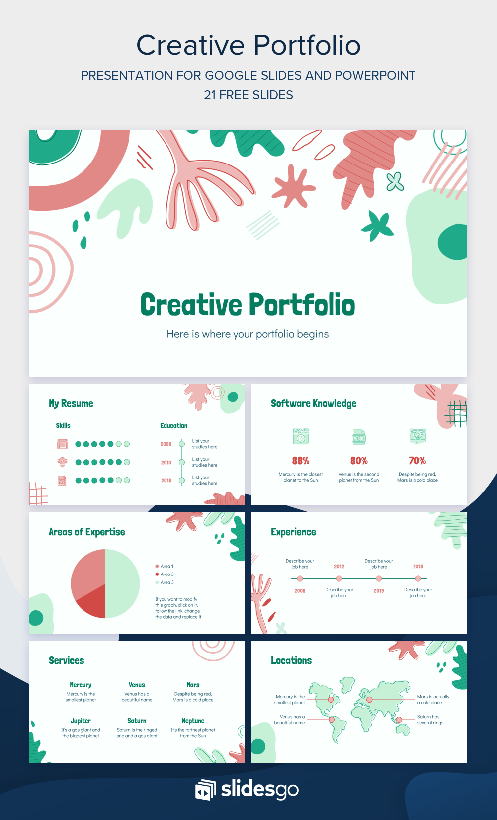 Creative Portfolio Google Slides Theme and PowerPoint Template